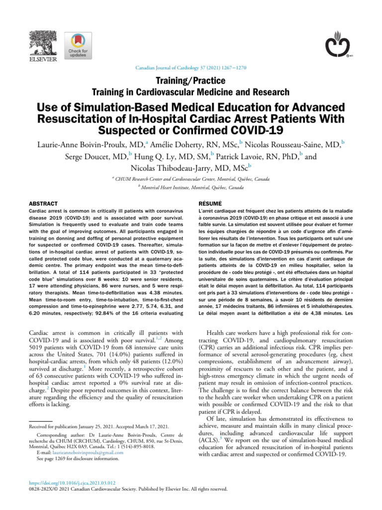Use of Simulation Based Medical Education For Adva | PDF ...