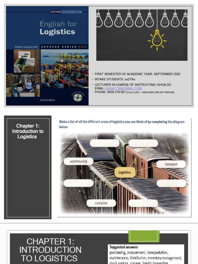 Engligh For Logistics | PDF | Logistics | Train