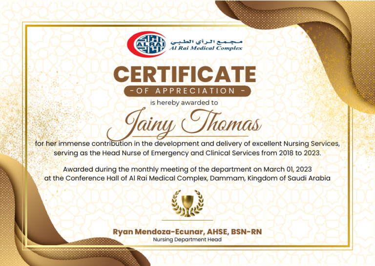 Appreciation Certificate | PDF