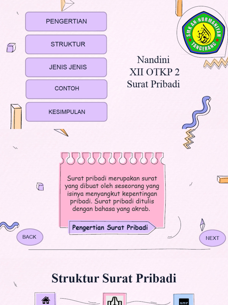 Nandini Xii Otkp 2 Korespondensi (Surat Pribadi) | PDF