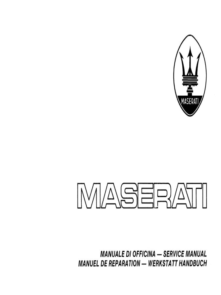 Maserati Biturbo Service Manual | PDF