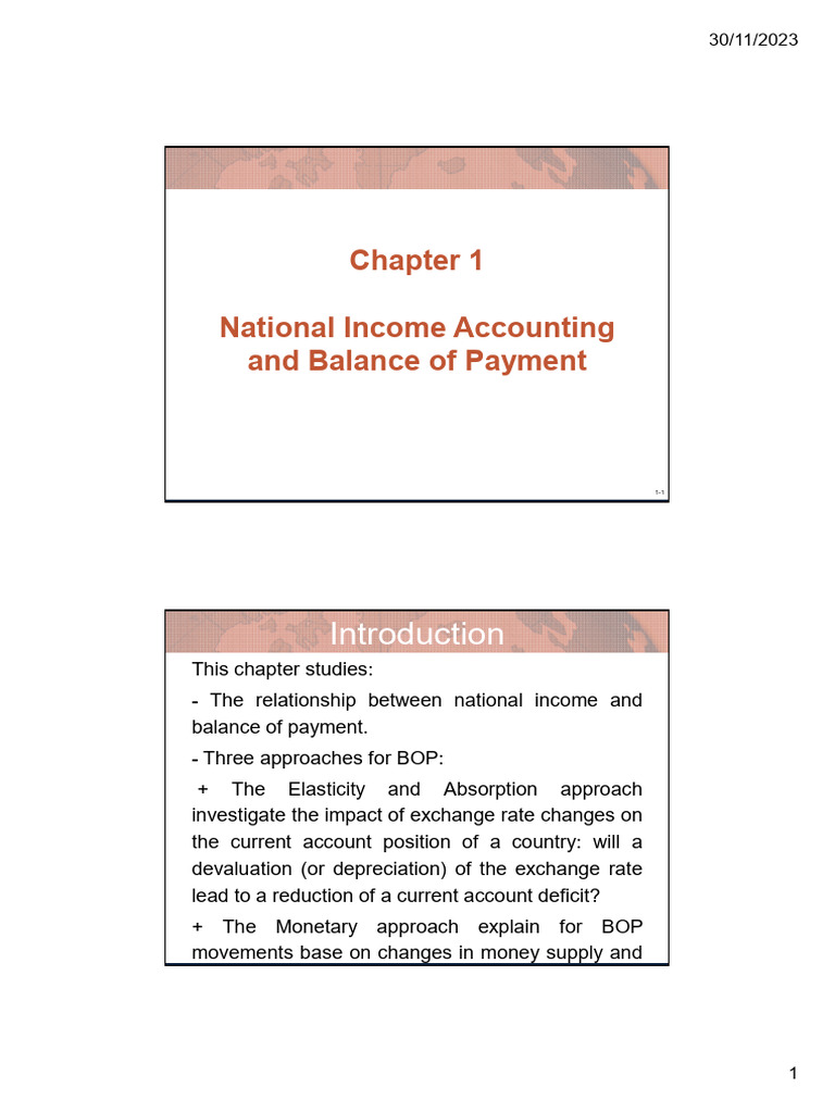 Chapter 2 - 3 Approaches To BoP | PDF | Money Supply | Monetary Policy