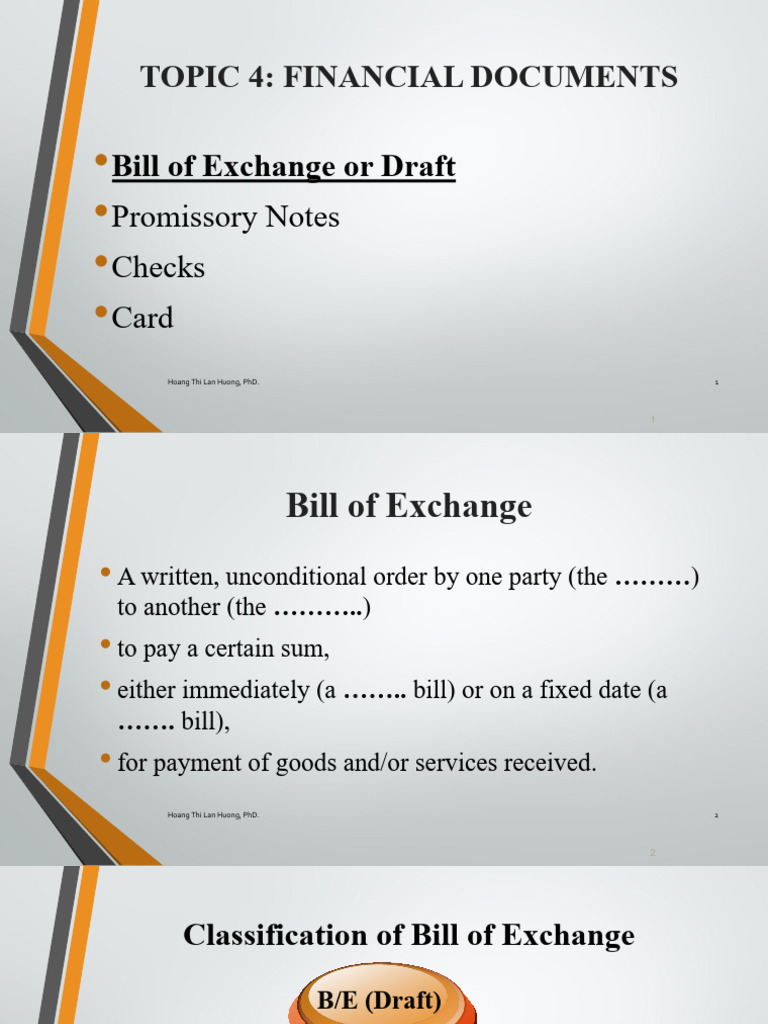 Handout 4 - Financial Documents-2 | PDF | Cheque | Negotiable Instrument