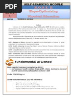 PE and Health Grade 12 Module 1 Overview | PDF | Ballet | Dances