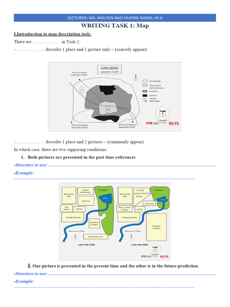 Pre2 Writing Task 1 Maps 17-11 | PDF | Linguistic Morphology | Language ...