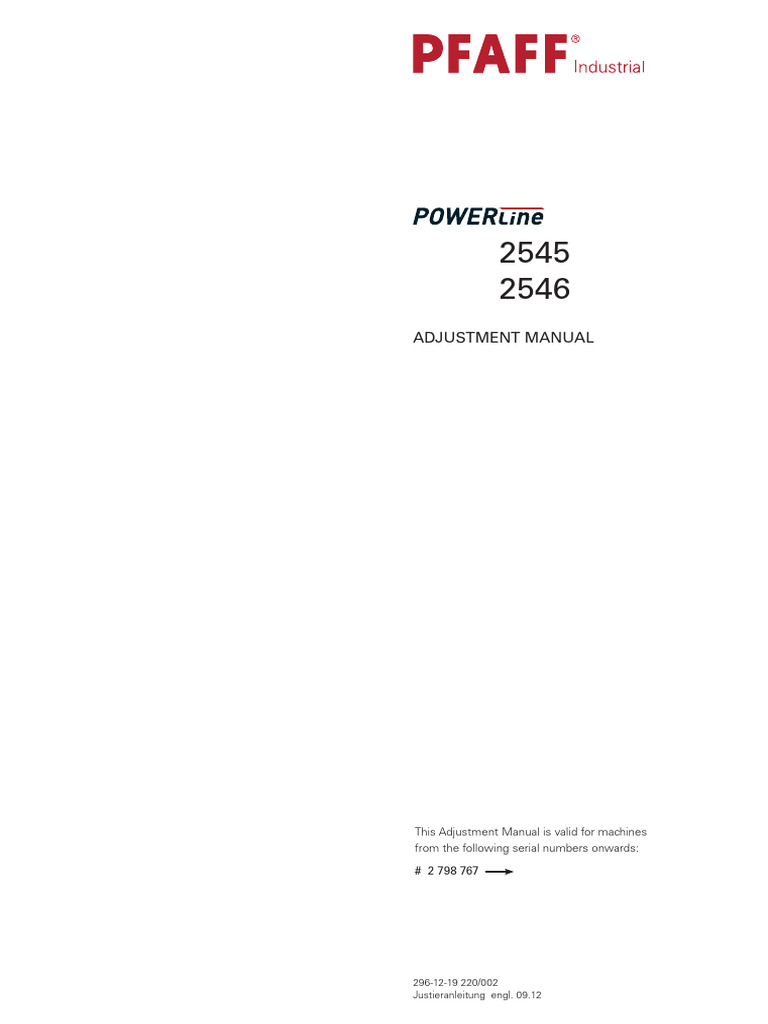 Pfaff 2545-46 Service | PDF | Sewing Machine | Screw