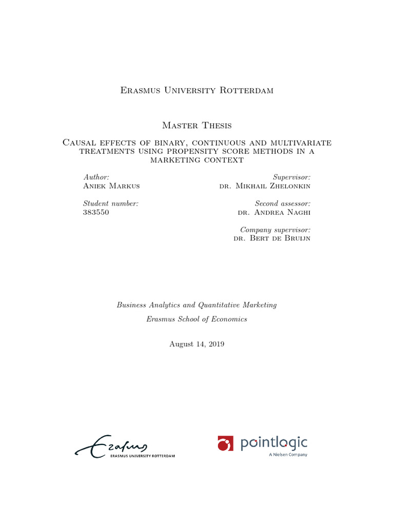 Thesis Markus Version August 14 Final Version | PDF | Causality | Structural Equation Modeling