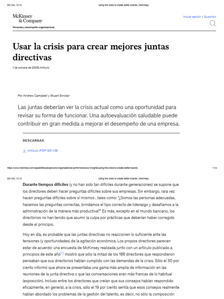 Using The Crisis To Create Better Boards - McKinsey | PDF | Business ... Using The Crisis To Create Better Boards - McKinsey | PDF | Business ...