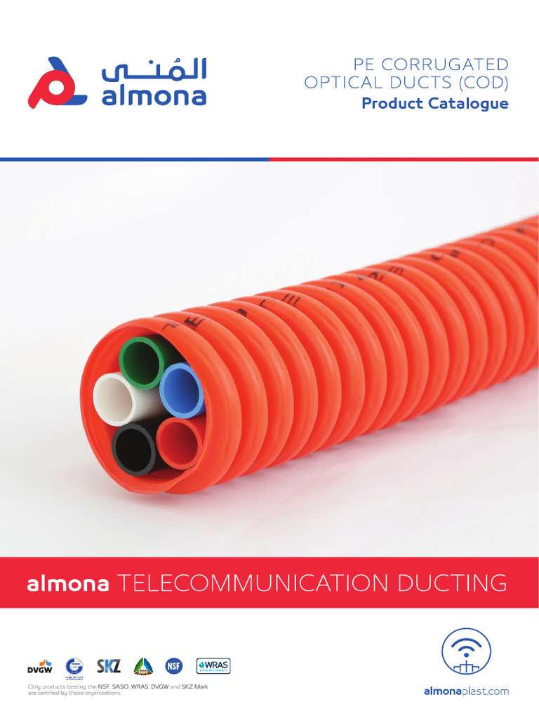 Almona HDPE Corrugated Duct Solutions | PDF | Duct (Flow) | Polyethylene