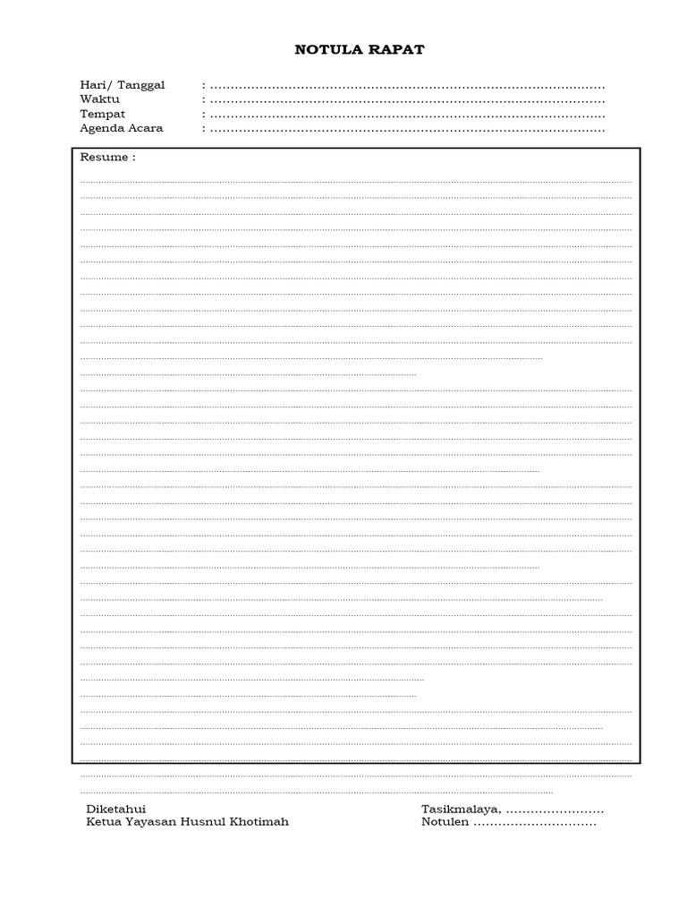 PPK - Notula Rapat | PDF