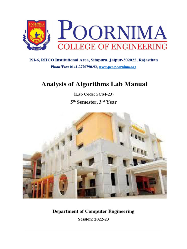 5CS4-23 - Aoa Lab Manual - 2022-23 | PDF