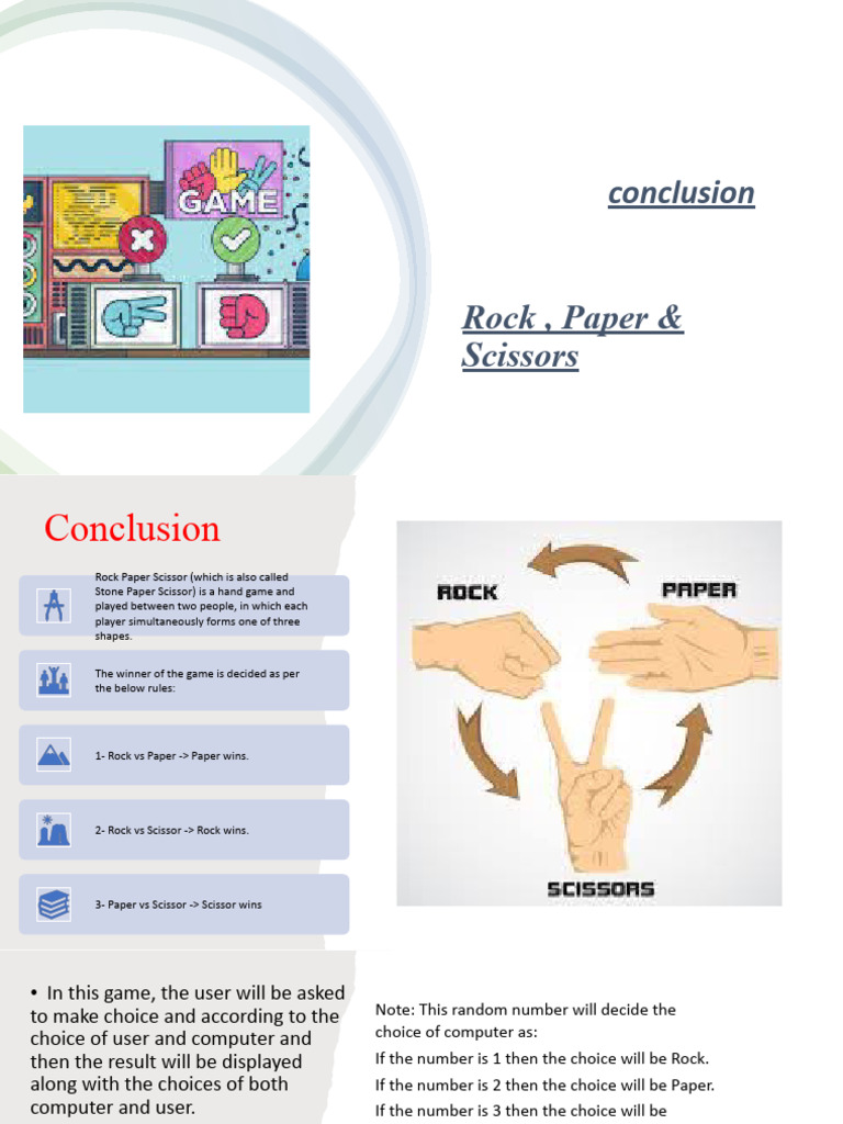 Conclusion: Rock, Paper & Scissors | PDF | Games & Activities ...