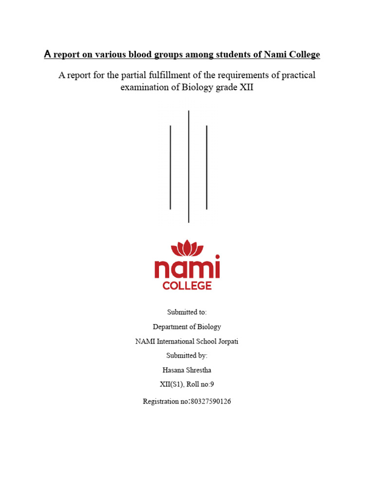 Blood Group Survey at Nami College | PDF | Hematology | Diseases And ...