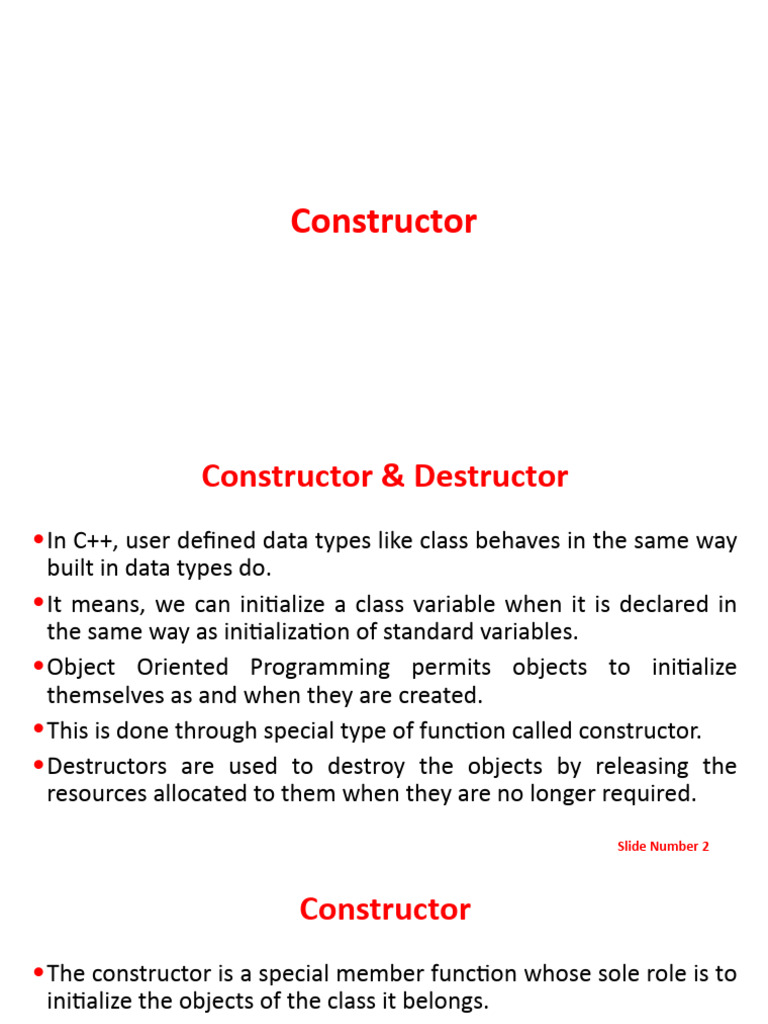 Constructor 113919 | PDF | Programming | Constructor (Object Oriented ... Constructor 113919 | PDF | Programming | Constructor (Object Oriented ...