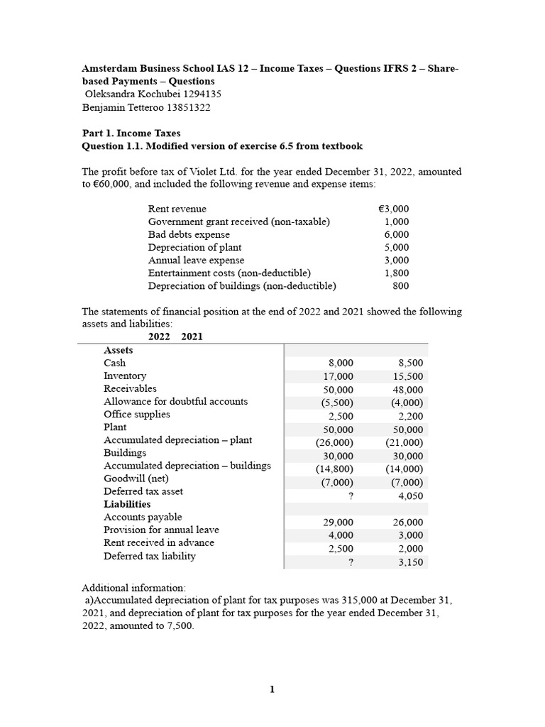 IFRS Week 6 | PDF | Deferred Tax | Depreciation