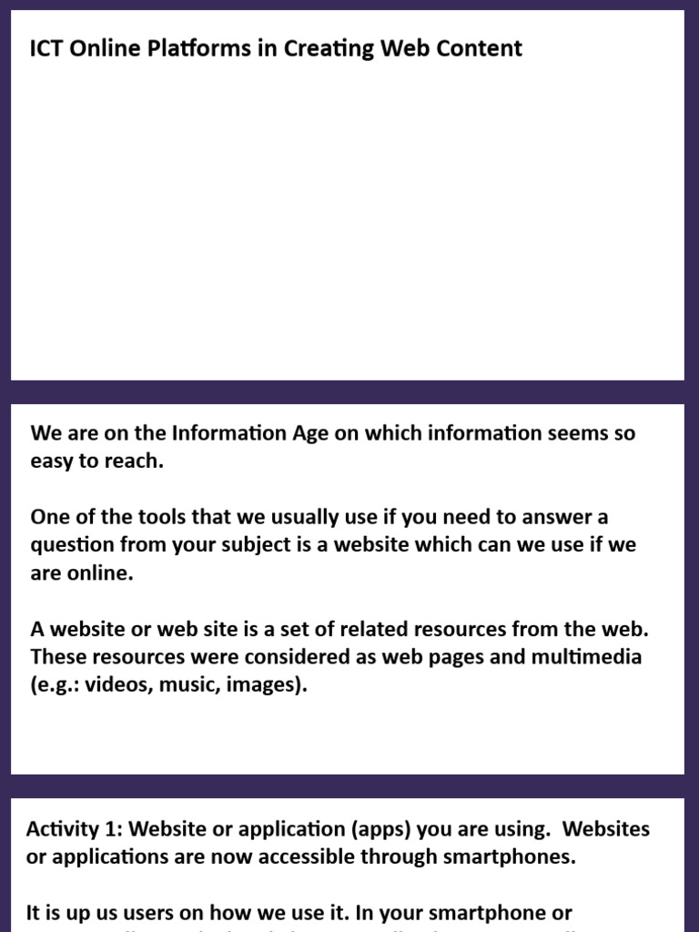 Module 7 - Online Platform | PDF | Websites | World Wide Web