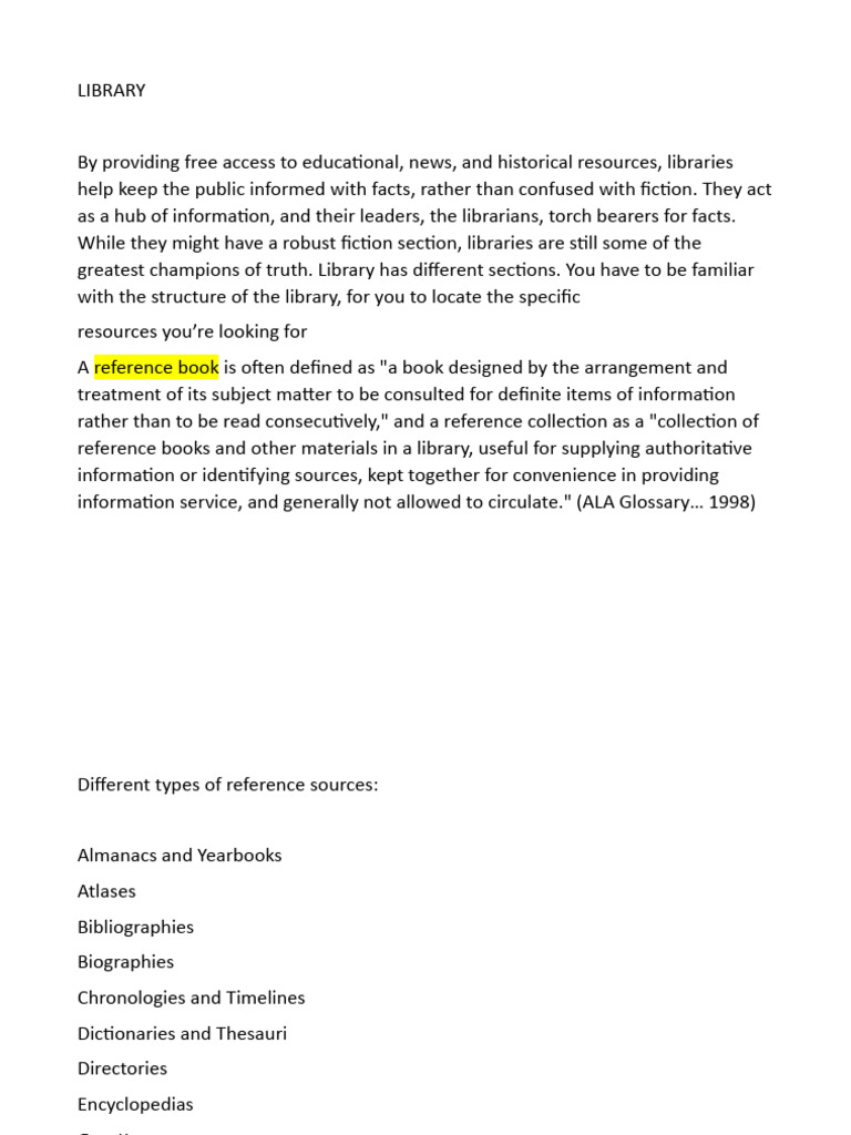 LIBRARY | PDF | Libraries | Dictionary