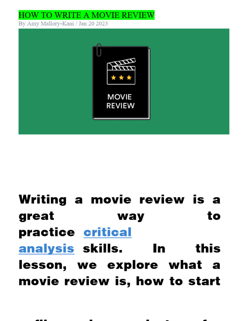 Q2W6 2023 TeachingMaterial LibraryReferencesMovieReview | PDF | Career & Growth | Art
