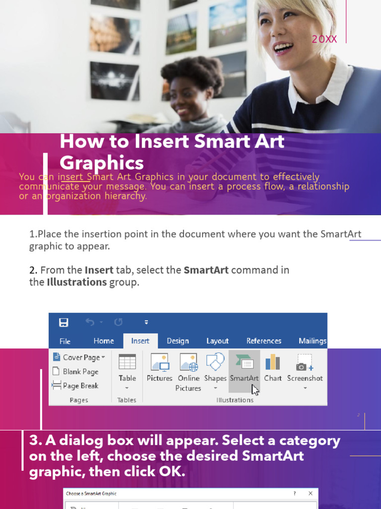 8 How To Insert Smart Art Graphics | PDF | Software | Computing