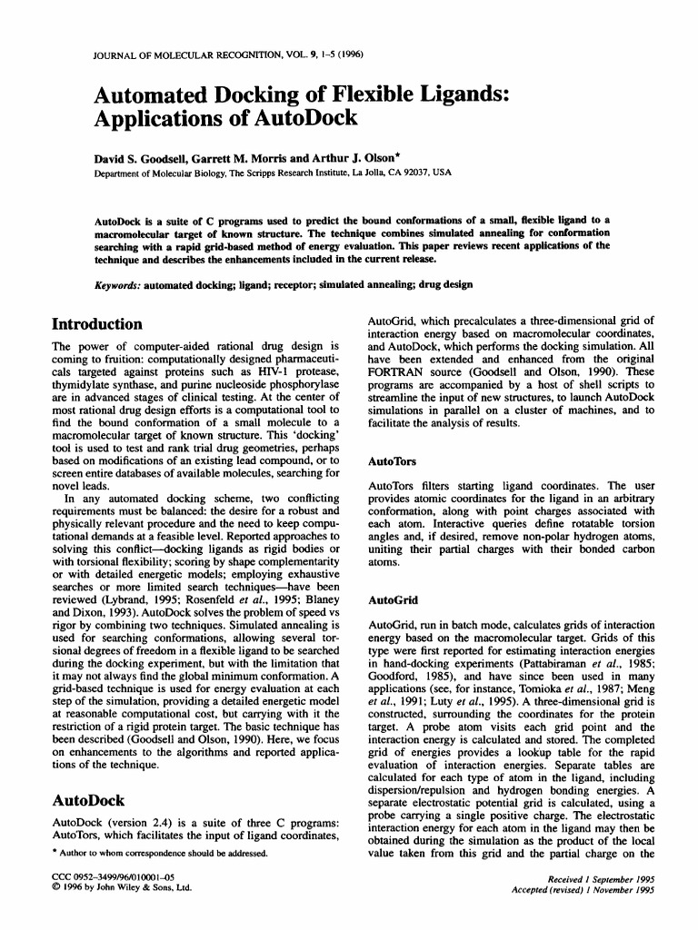 Automated Docking of Flexible Ligands | PDF | Docking (Molecular) | Drug Design