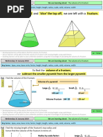 Volume Calculations for Frustums | PDF | Volume | Geometric Objects