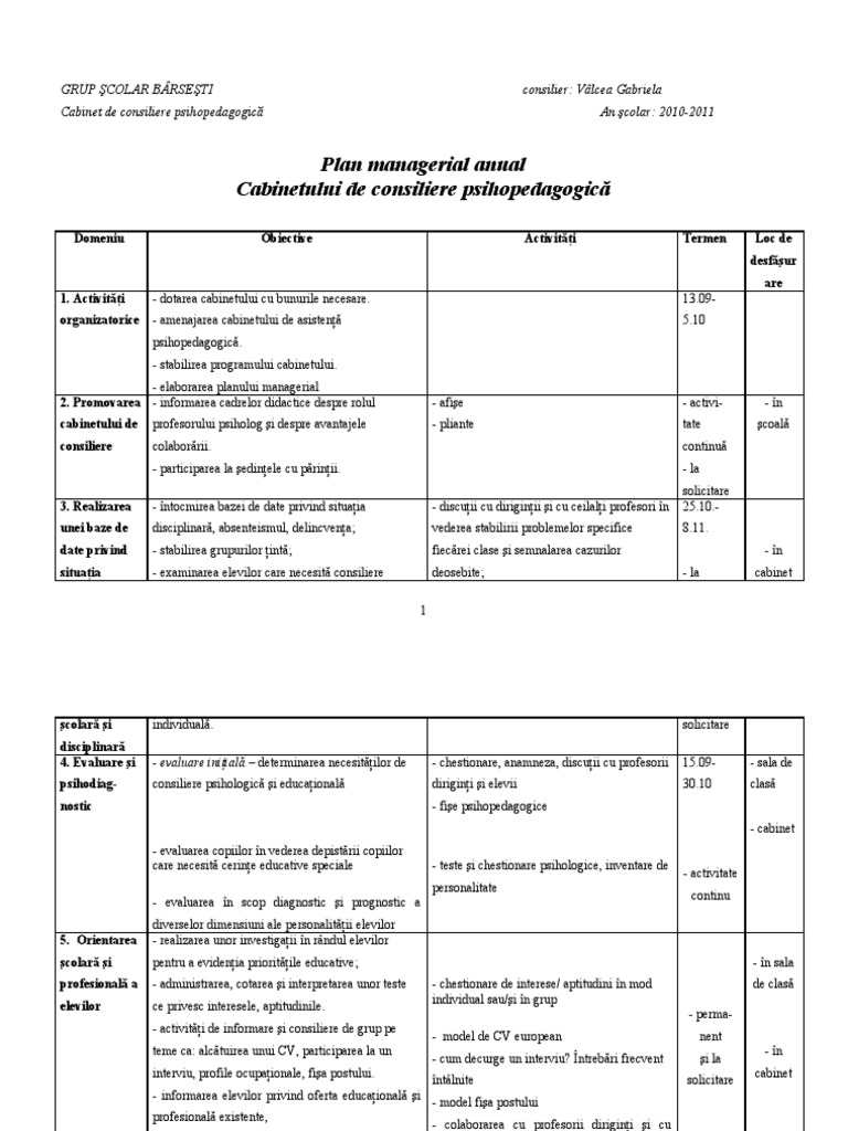 Plan Managerial | PDF