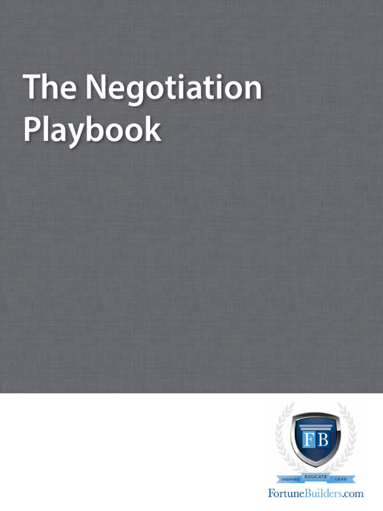 Real Estate Negotiation Playbook | PDF | Negotiation | Sales
