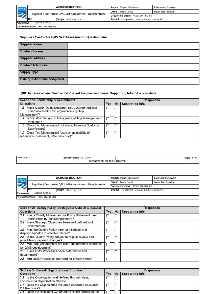 Wor Cor Pgs 413 | PDF | Quality Management System | Audit