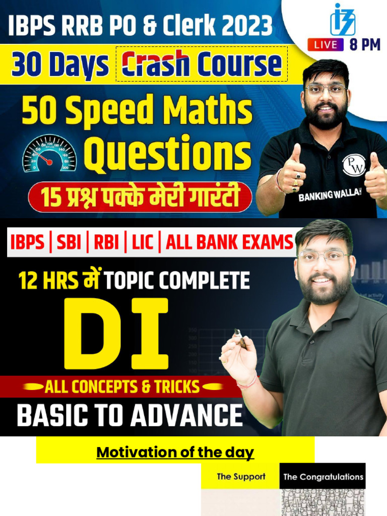 Speed Maths - 04 - July - 2023 - Maths by Arun Sir | PDF | Mathematics