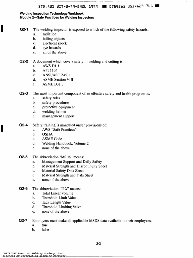 CWI Module 2 | Download Free PDF | Welding | Construction