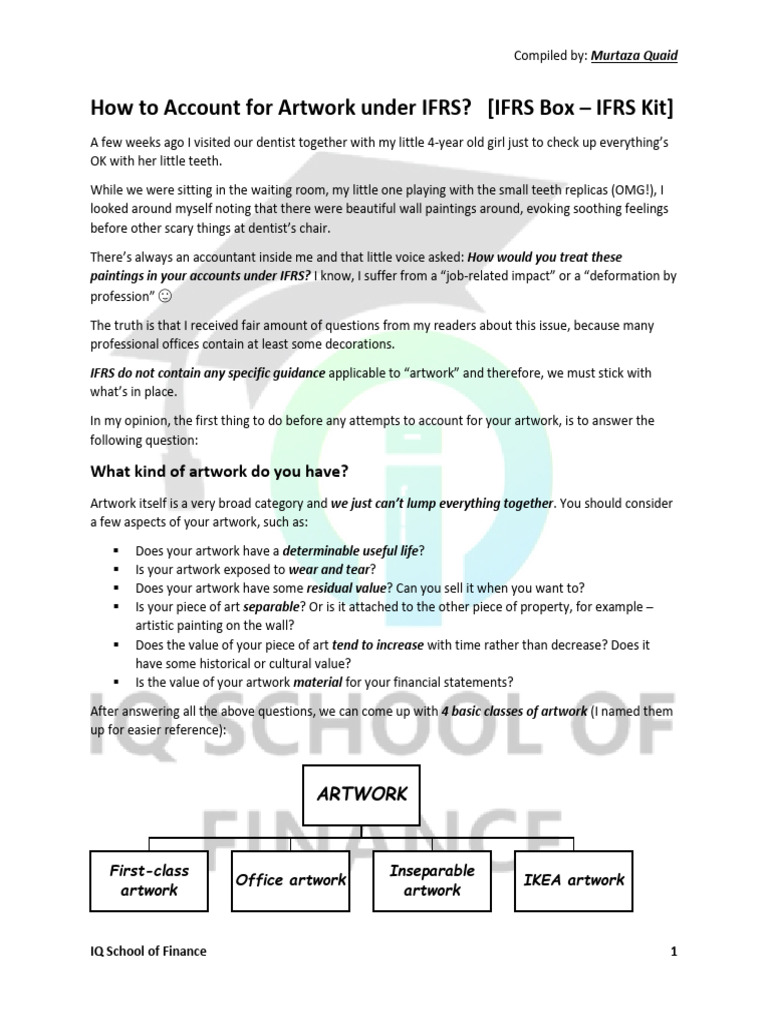 IAS 8 - How To Account For Artwork Under IFRS | PDF | Fair Value | International Financial ...