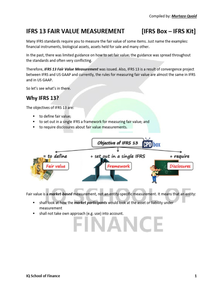 IFRS 13 - Fair value measurement | PDF