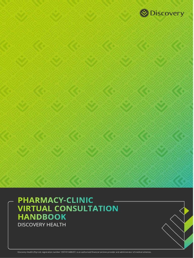 Discovery Health Pharmacy Clinic Virtual Consultation Handbook 2022 | PDF