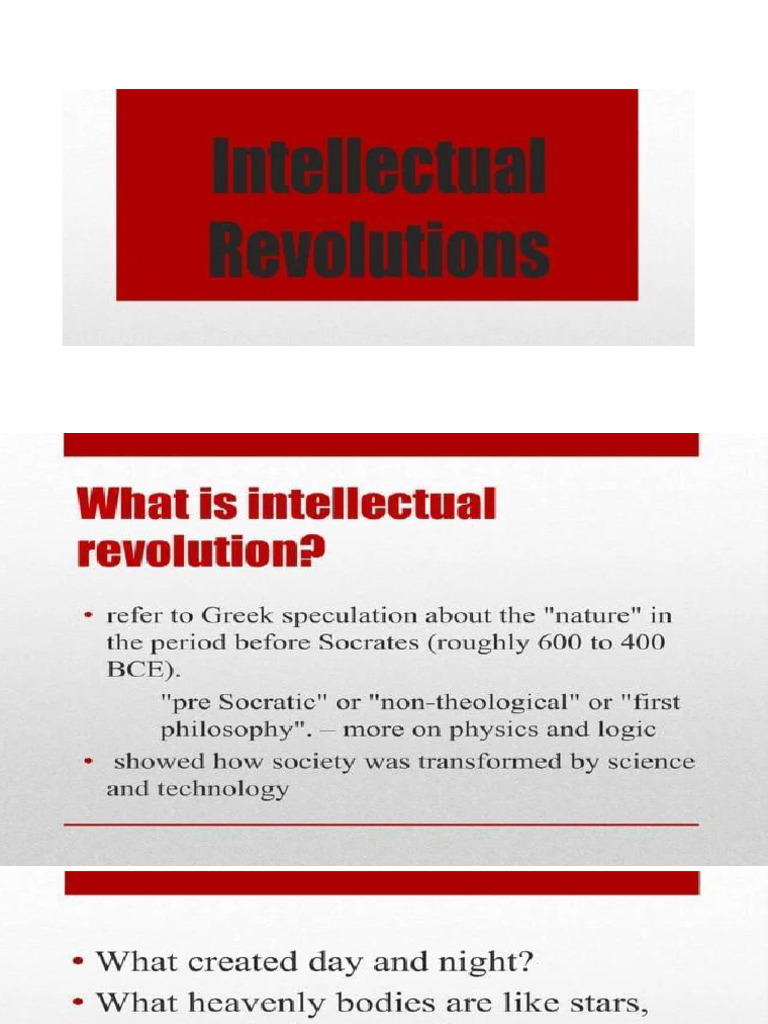 Intellectual Revolution | PDF
