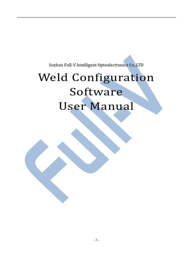 001 Full-V Weld Configuration Software - 1R2 - 221031 | Download Free ...