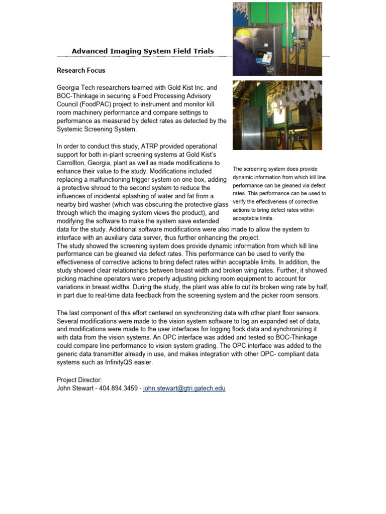 Advanced Imaging System Field Trials | PDF | User Interface ...