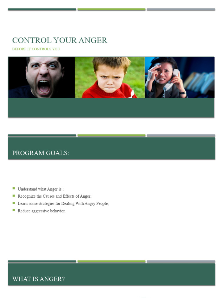 Control Your Anger | PDF | Self-Improvement