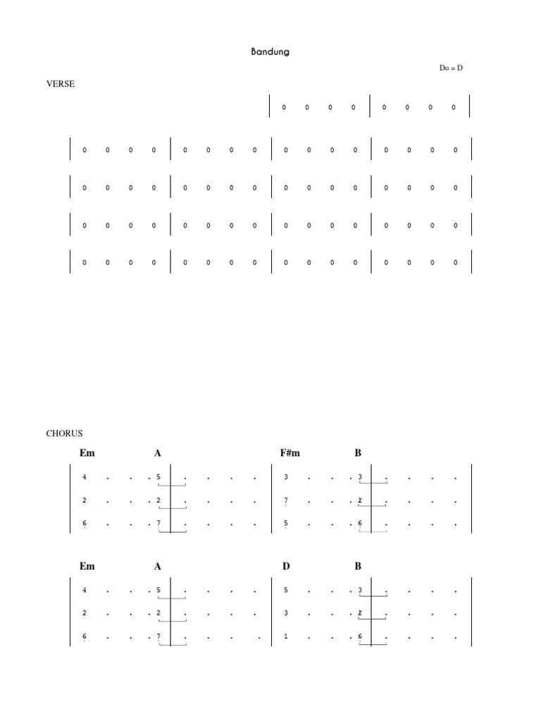 Notasi Bandung ANGKLUNG | PDF