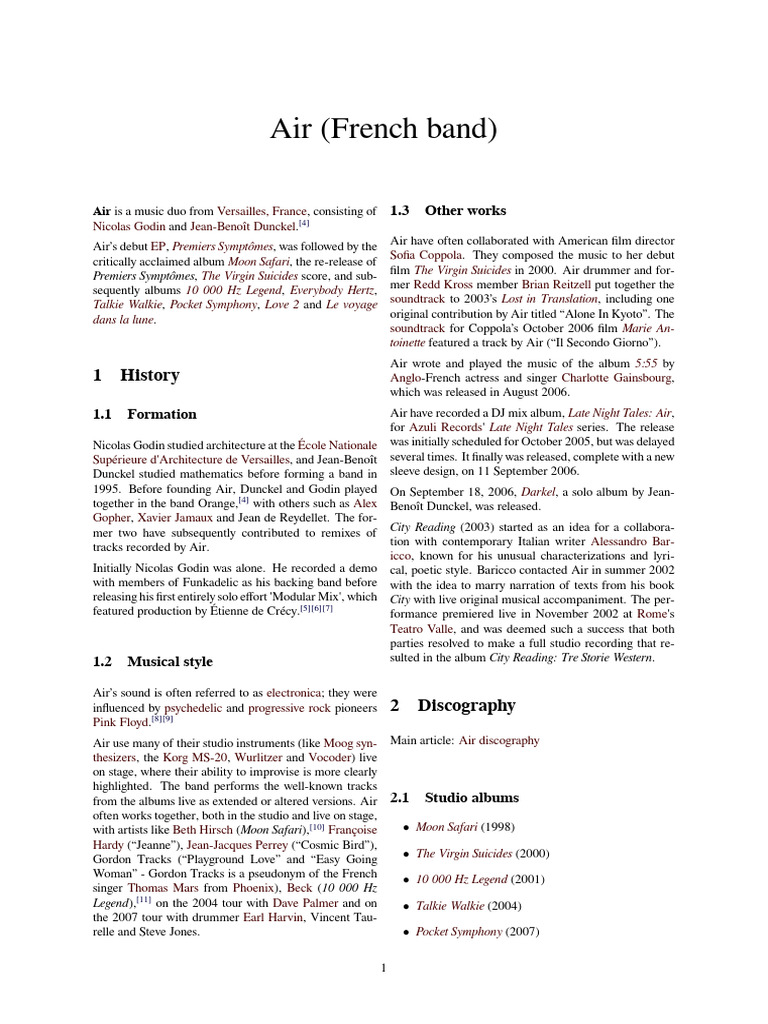 Air (French Band) | PDF