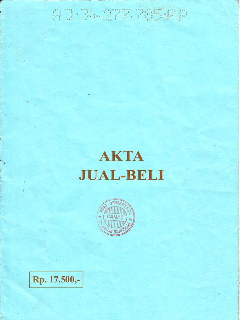 Akta Jual-Beli | PDF