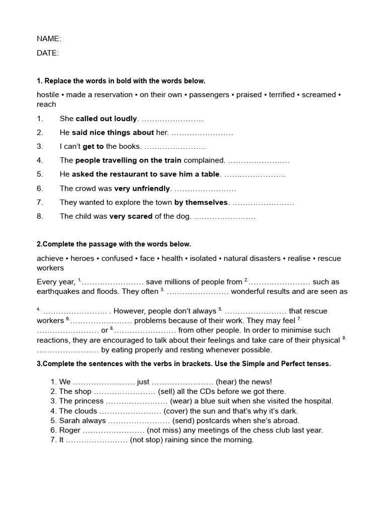 Batx Unit 2 Grammar and Vocabulary | PDF | Linguistics