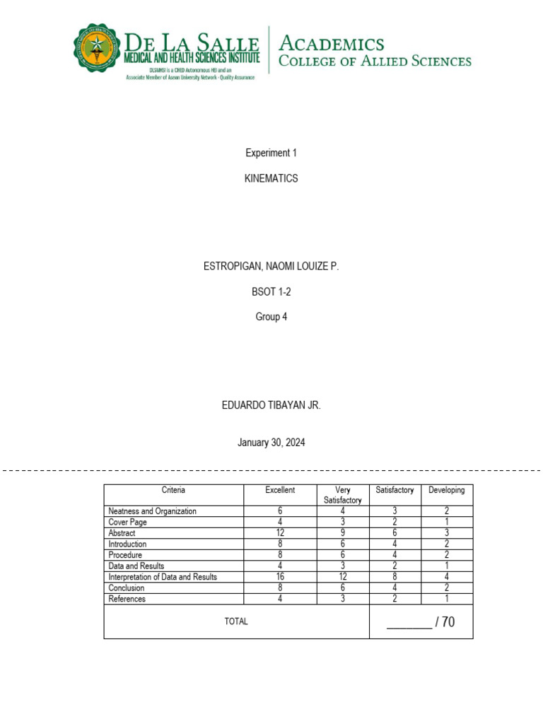 Scientific-Paper Exp 1 Estropigan | PDF | Acceleration | Projectiles