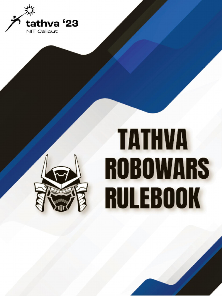 Tathva Robowars 2023 Rulebook | PDF | Pneumatics | Remote Control