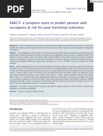 SARC-F Questionnaire for Sarcopenia Risk | PDF