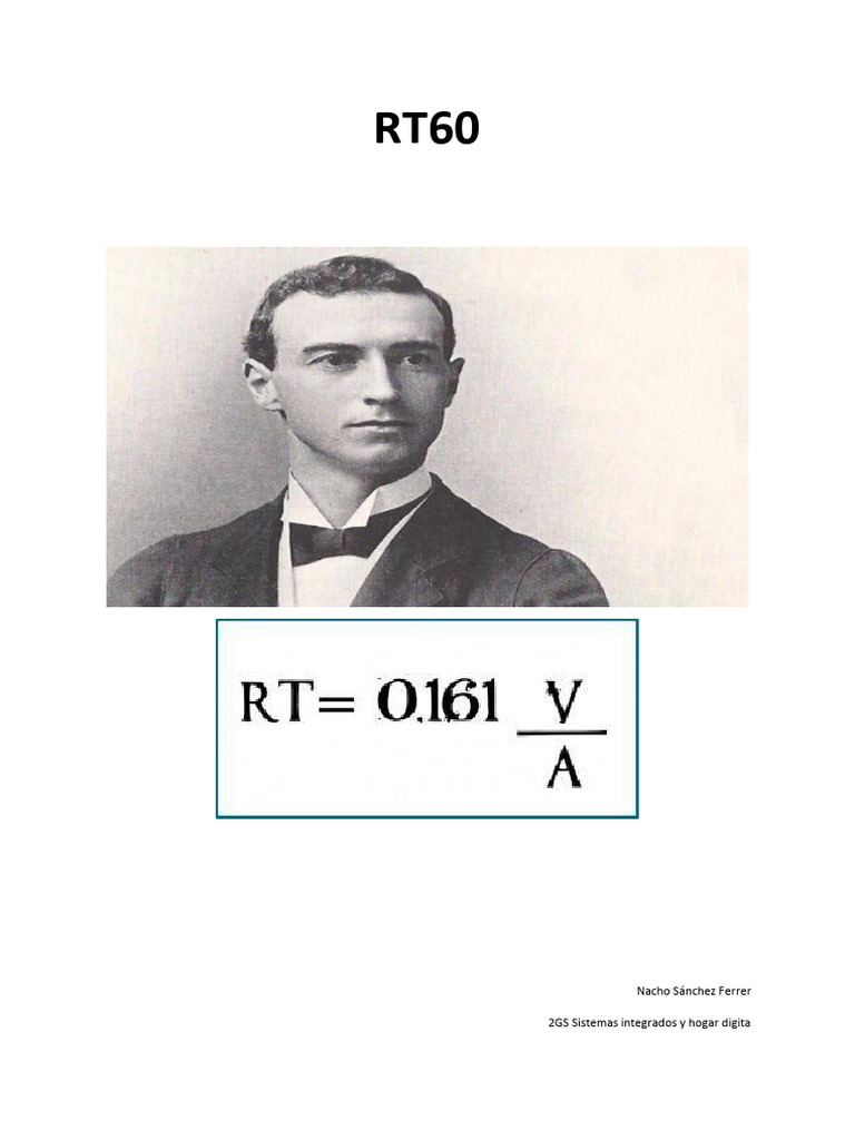 RT60 - Nacho Sanchez Ferrer | PDF | Sonido | Medición