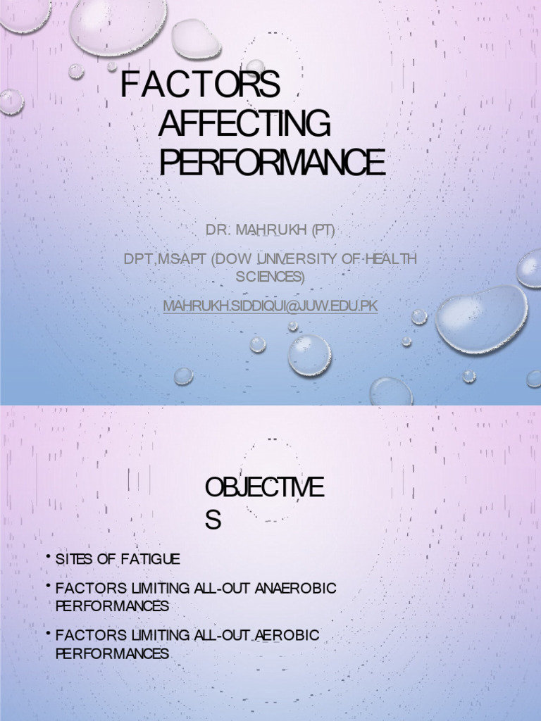 Lec 11 Factors Affecting Performance | PDF | Skeletal Muscle | Muscle ...