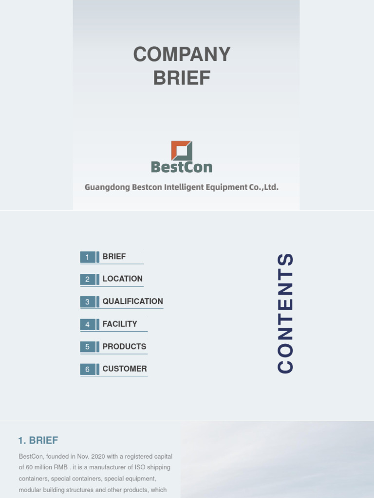 Bestcon Company Brief 2023-08 (1) - 2-2-1-1-2-1-1-1-1 | PDF | Secondary Sector Of The Economy ...