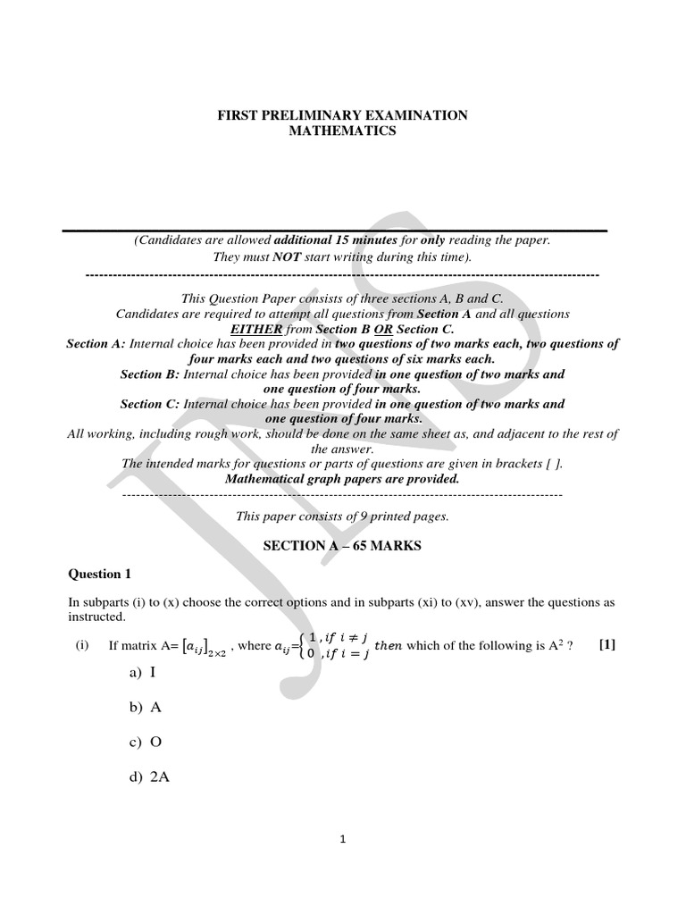 Grade 8 Preliminary Math Exam Paper | PDF | Function (Mathematics) | Mathematical Analysis