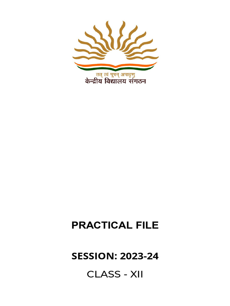 Practical File - XII IP 2023-24 - Index - Docx - 20231018 - 101601 - 0000 | PDF | Databases ...