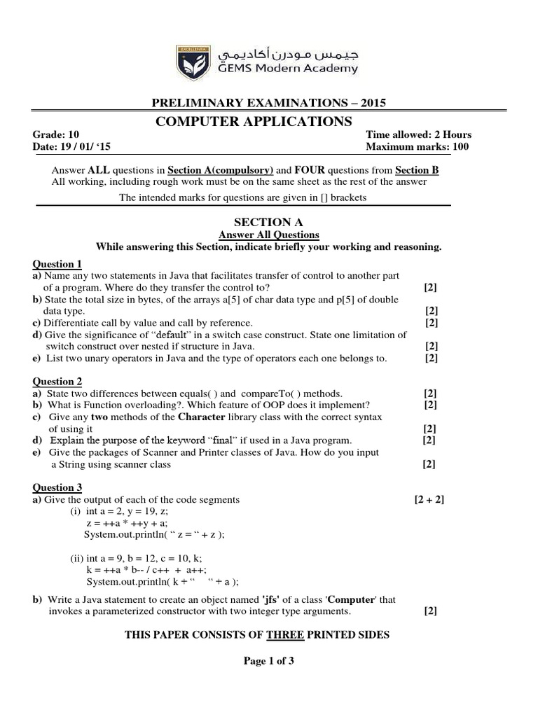 Computer Applications Pdf Computer Program Programming 